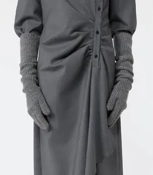 Max Mara Cashmere Logo Gloves