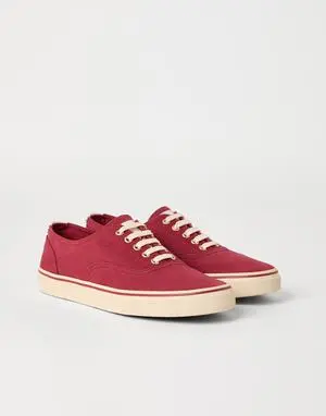 Brunello Cucinelli Cotton Lace-up Low Top Sneakers