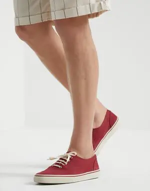 Brunello Cucinelli Cotton Lace-up Low Top Sneakers