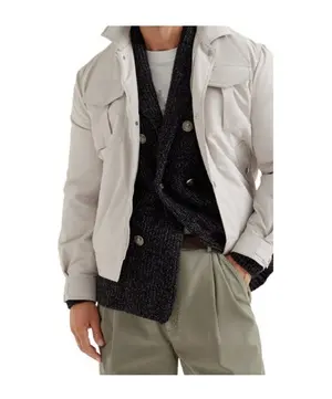 Brunello Cucinelli Padded Flap-pocket Jacket - Ivory