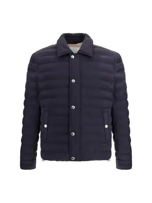 Brunello Cucinelli Padded Shirt Jacket - Black