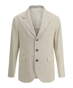 Brunello Cucinelli Single Breasted Long Sleeved Blazer - Nude