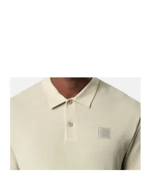 Stone Island Logo Patch Short-sleeved Polo Shirt