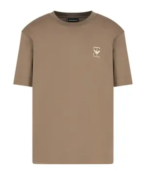 Emporio Armani Logo-print T-shirt - Light Brown