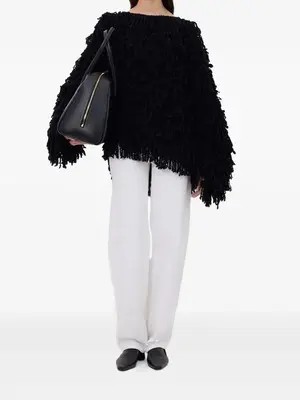 Loulou De Saison Gabin Fringe Sweater - Black