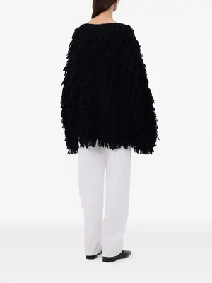 Loulou De Saison Gabin Fringe Sweater - Black