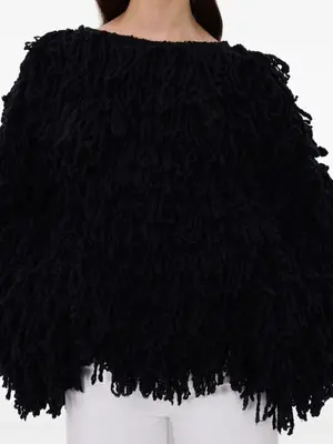 Loulou De Saison Gabin Fringe Sweater - Black
