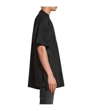 Balenciaga T-shirt Crypto Oversize In Nero Délav