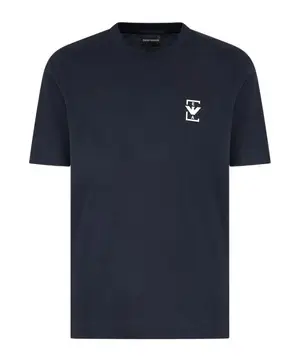 Emporio Armani Asv Jersey T-shirt With Rubberised Logo Print