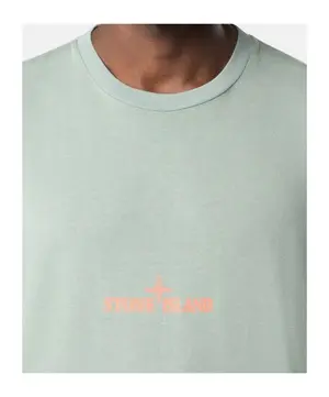 Stone Island Logo Printed Crewneck T-shirt