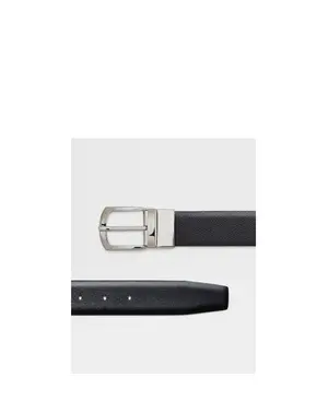 Zegna Logo Detailed Reversible Buckle Belt