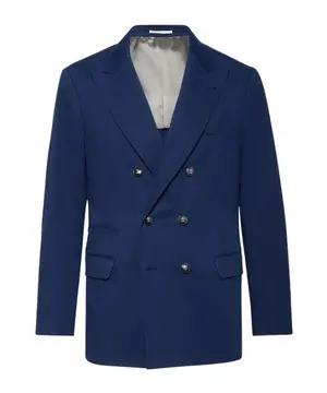 Brunello Cucinelli Double-breasted Blazer - Blue