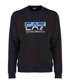 EA7 Logo Loop-over Sweater - Black
