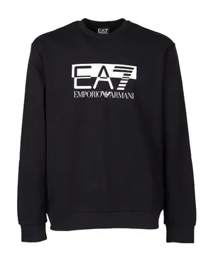 EA7 Logo Long-sleeved Sweater - Black