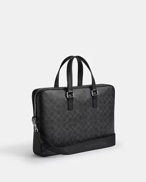 COACH Caden Zip Patterned Briefcase