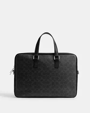 COACH Caden Zip Patterned Briefcase