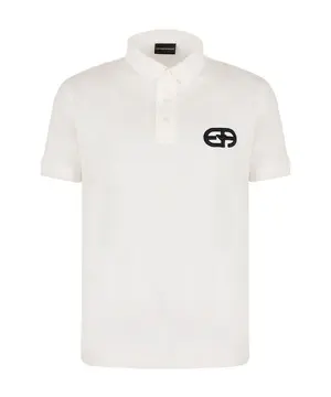 Emporio Armani Asv Jersey Polo Shirt - White
