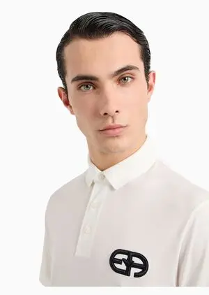 Emporio Armani Asv Jersey Polo Shirt - White