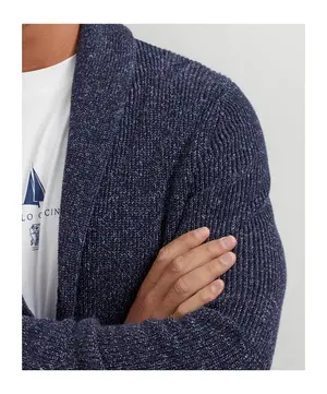 Brunello Cucinelli Long Sleeved Knitted Cardigan - Navy Blue