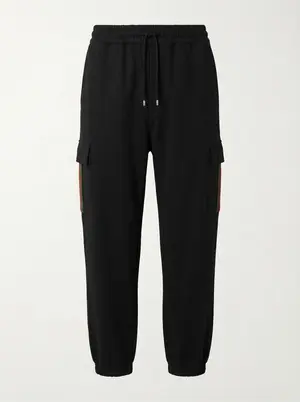 Gucci Cotton Jersey Jogging Pant With Web - Black
