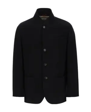 Brunello Cucinelli Long Sleeved Single Breasted Jacket - Black