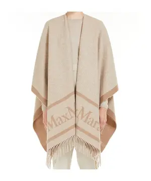 Max Mara Fringed Logo Shawl