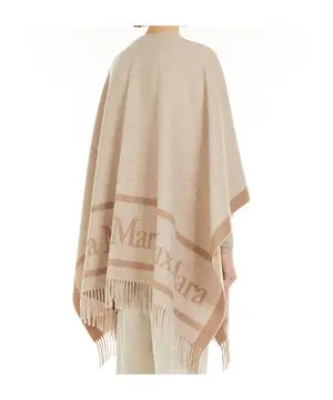 Max Mara Fringed Logo Shawl