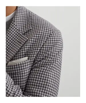 Brunello Cucinelli Houndstooth Single-breasted Blazer