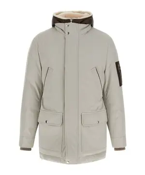 Brunello Cucinelli Zip-up Hooded Jacket - Ivory