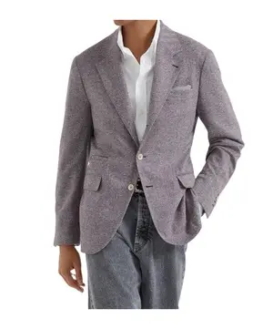 Brunello Cucinelli Double-breasted Blazer - Gray