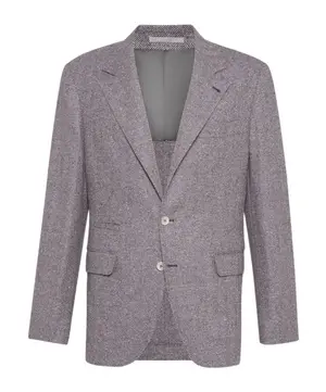 Brunello Cucinelli Double-breasted Blazer - Gray