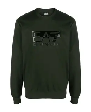 EA7 Logo Printed Sweater - Black