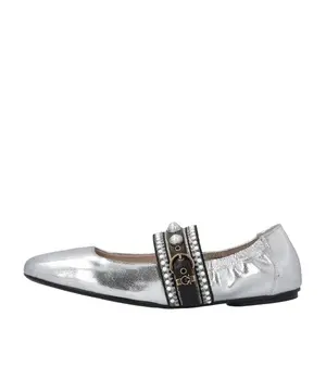 Pinko Pearl-embellished Buckle Ballet Flats