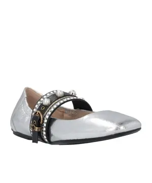 Pinko Pearl-embellished Buckle Ballet Flats