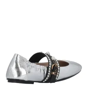 Pinko Pearl-embellished Buckle Ballet Flats