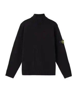 Stone Island Logo Patch Turtleneck Jumper