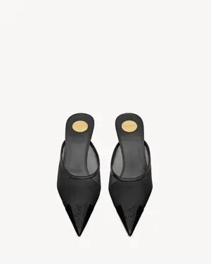 Saint Laurent Renee Mules In Mesh