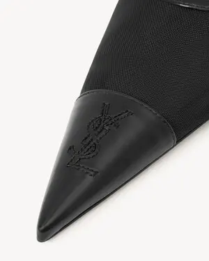 Saint Laurent Renee Mules In Mesh
