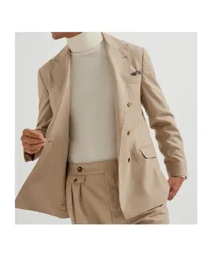 Brunello Cucinelli Double-breasted Houndstooth Blazer
