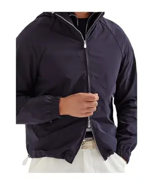 Brunello Cucinelli Water-resistant Zip-up Jacket With Hood