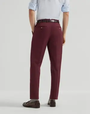 Brunello Cucinelli Garment-dyed Gabardine Tailored Trousers
