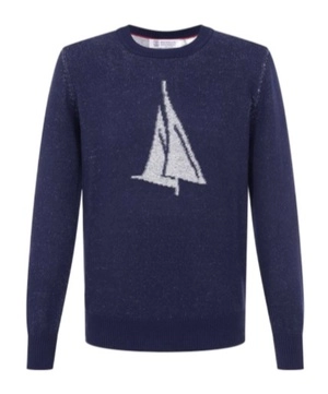 Brunello Cucinelli Vanisé Sweater - Navy Blue