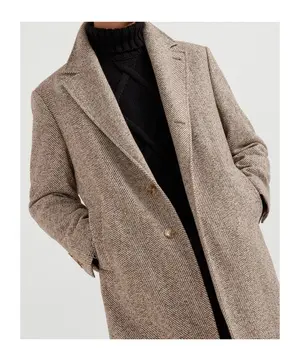 Brunello Cucinelli Chevron-pattern Single-breasted Coat