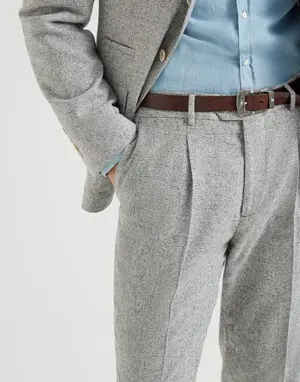 Brunello Cucinelli Pleated Wool-silk Blend Trousers