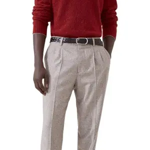 Brunello Cucinelli Pleated Tailored Trousers With Cuffed Hem