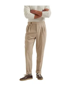 Brunello Cucinelli Houndstooth Trousers - Nude