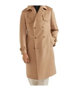 Brunello Cucinelli Double-breasted Cashmere Coat - Beige