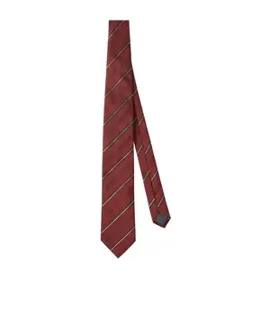 Brunello Cucinelli Diagonal-stripe Silk Tie - Red