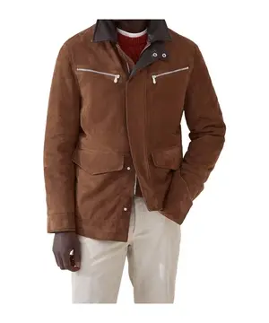 Brunello Cucinelli Suede Jacket - Light Brown