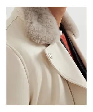 Brunello Cucinelli Fur-collar Leather Jacket